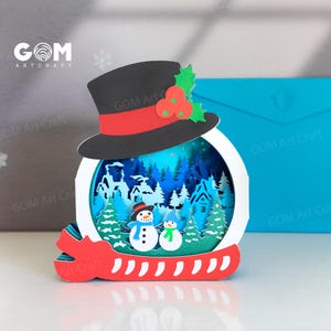 Set 6 Christmas Pop-up Card 3D, Santa Claus-snowman-reindeer Pop-up ...
