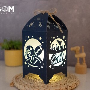 Sports Shadow Box SVG - Football Lantern Paper Cut File (digital ...
