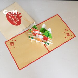 Christmas Snowman Pop-up Card Template - Christmas Pop-up Card SVG ...