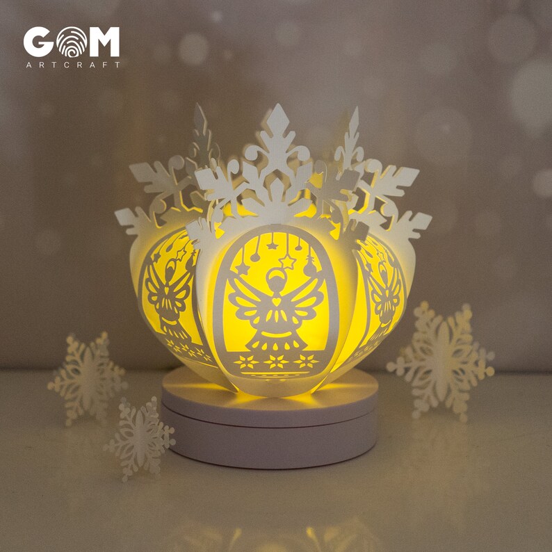Snowflake Lantern SVG – Nativity Paper Lanterns, Christmas Ornaments ...