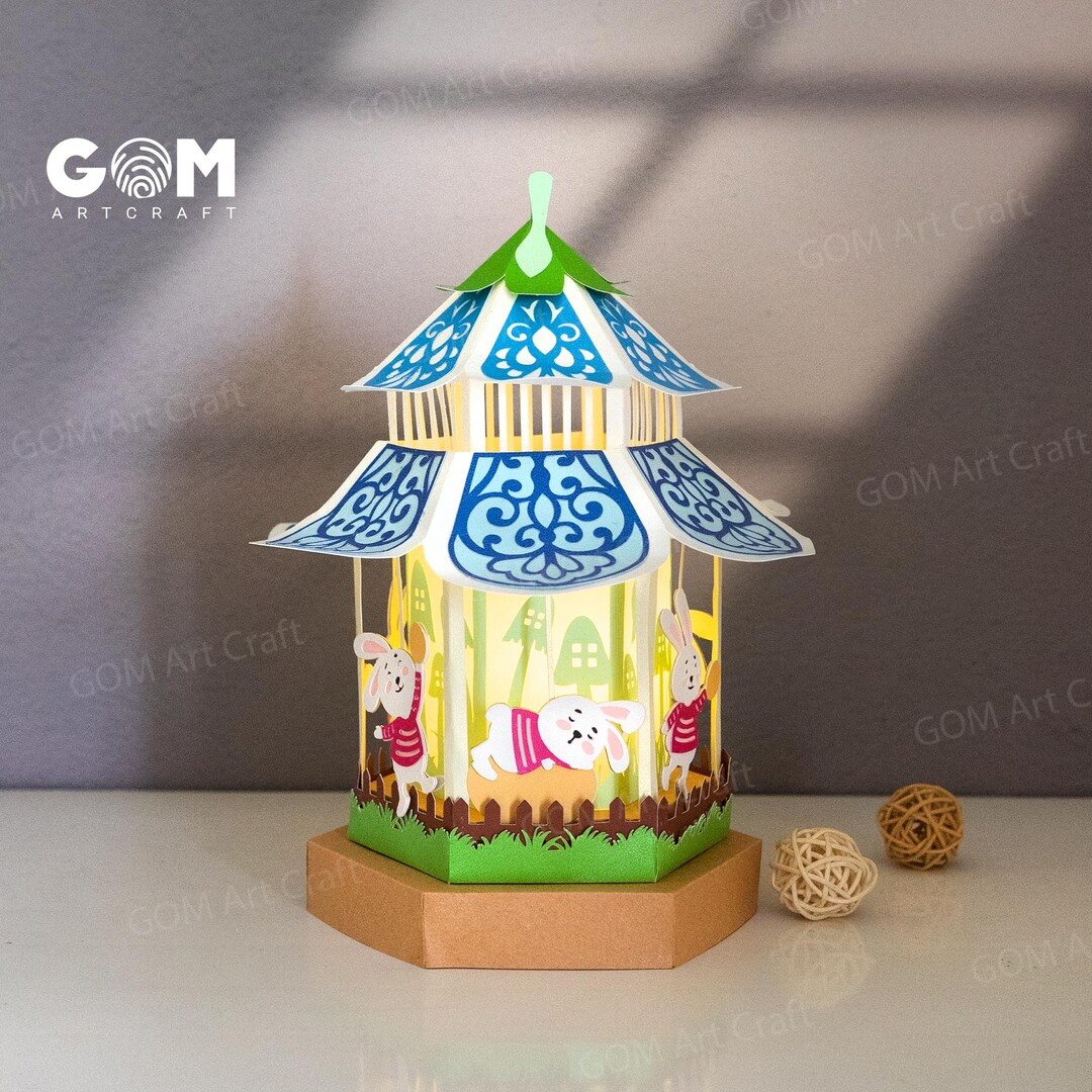 DIY Paper Bunny Lantern Template – Easter Decorations (svg, Png, Pdf ...