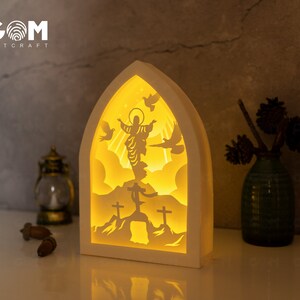 Combo 3 Jesus Domed Shadow Box SVG - Paper Cut Template - Light Box SVG ...