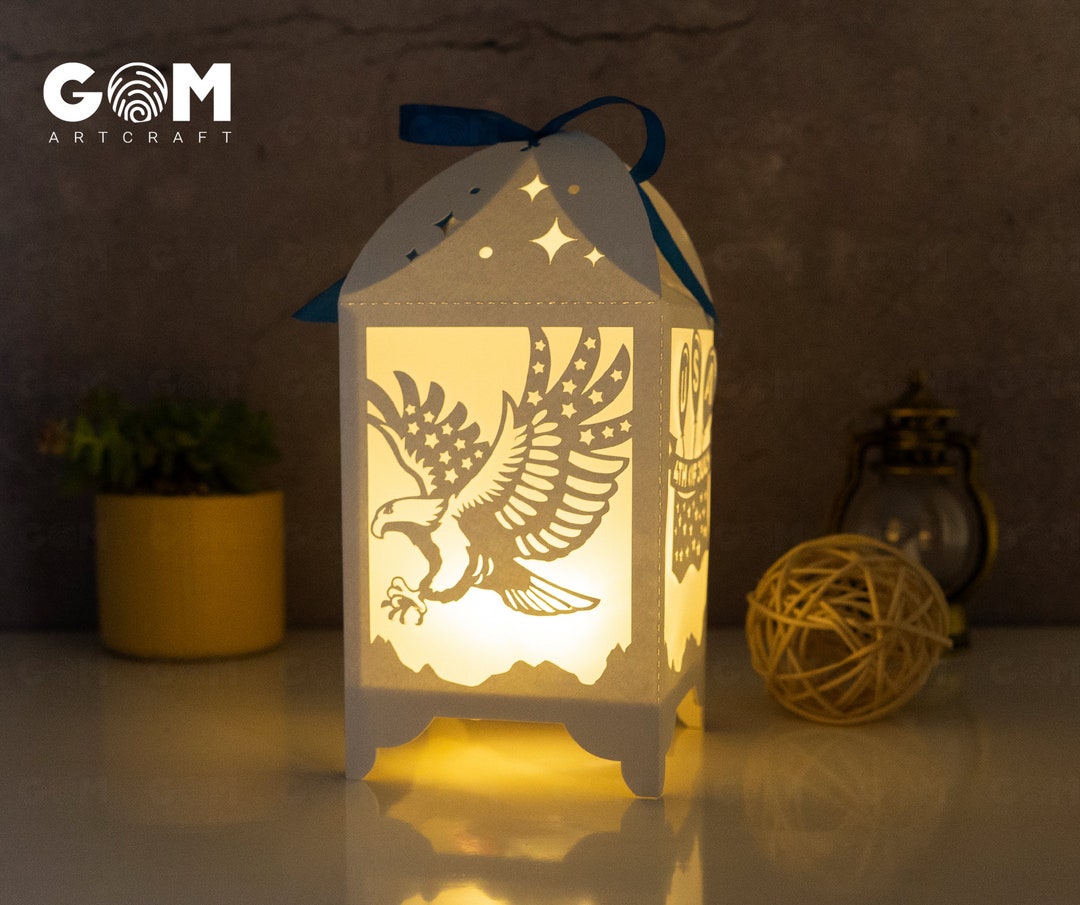 Independence Day Lantern - American Eagle - Patriotic Sign Decor ...