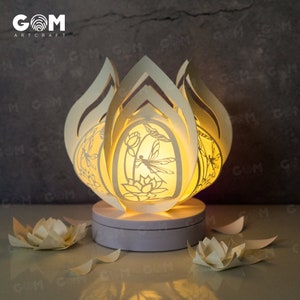 Pack 3 Lotus Lanterns SVG - Paper Lanterns Insects and Animals - Paper ...