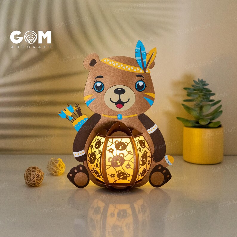 Set 3 Tier Laterne SVG - Bären-Laternen, Tiger-Laternen, Waschbär ...