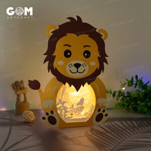 Lion Lanterns Template SVG - Animal Lantern DIY - Lanterns for Children ...