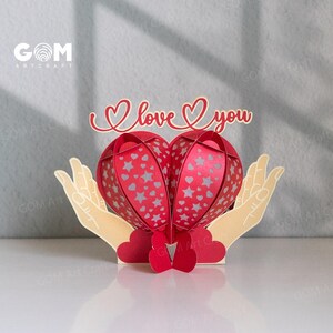 Heart Lantern SVG, Mother Day Lantern, Flower Lantern Template SVG ...