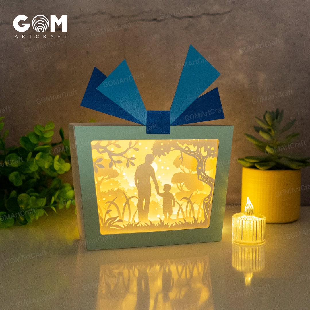 Gif Box Shadow Box SVG for Cricut Projects DIY Father's Day Crafts ...