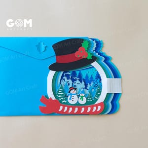 Set 6 Christmas Pop-up Card 3D, Santa Claus-snowman-reindeer Pop-up ...