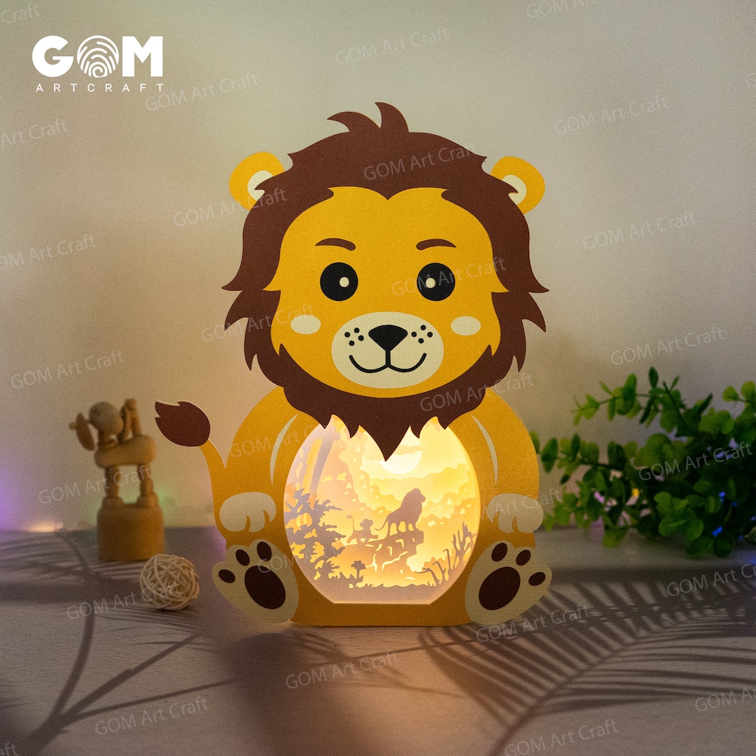 Lion Lanterns Template SVG - Animal Lantern DIY - Lanterns for Children ...
