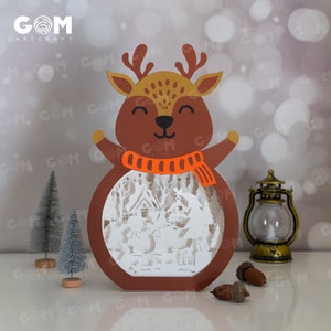 Combo 3 Items Merry Christmas Shadow Box - Santa Claus, Snowman ...