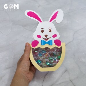 Pack 2 Easter Candy Box SVG - Easter Eggs Paper Cut Template - Box ...