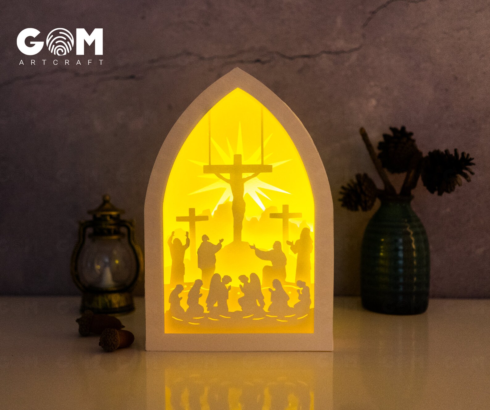 Jesus Shadow Box SVG - Paper Cut Light Box Template (digital Download ...