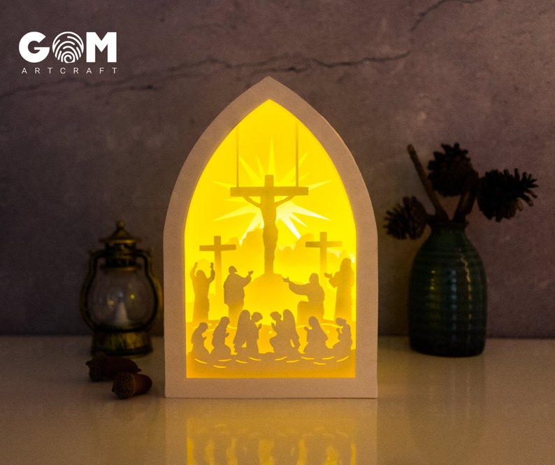 Combo 3 Jesus Domed Shadow Box SVG Paper Cut Template - Etsy