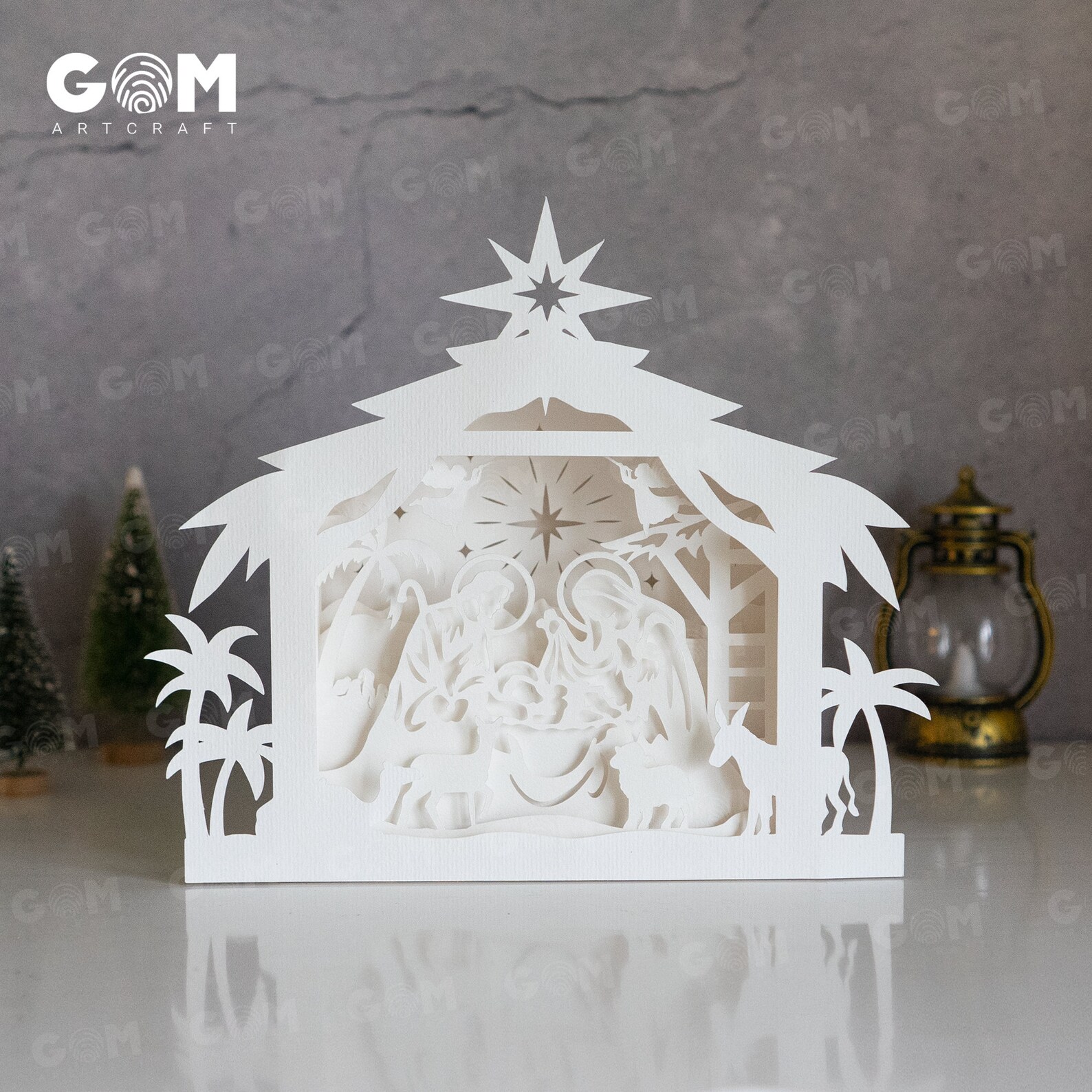 Pack 3 Belén Linternas Shadow Box SVG - Adornos navideños Lightbox ...