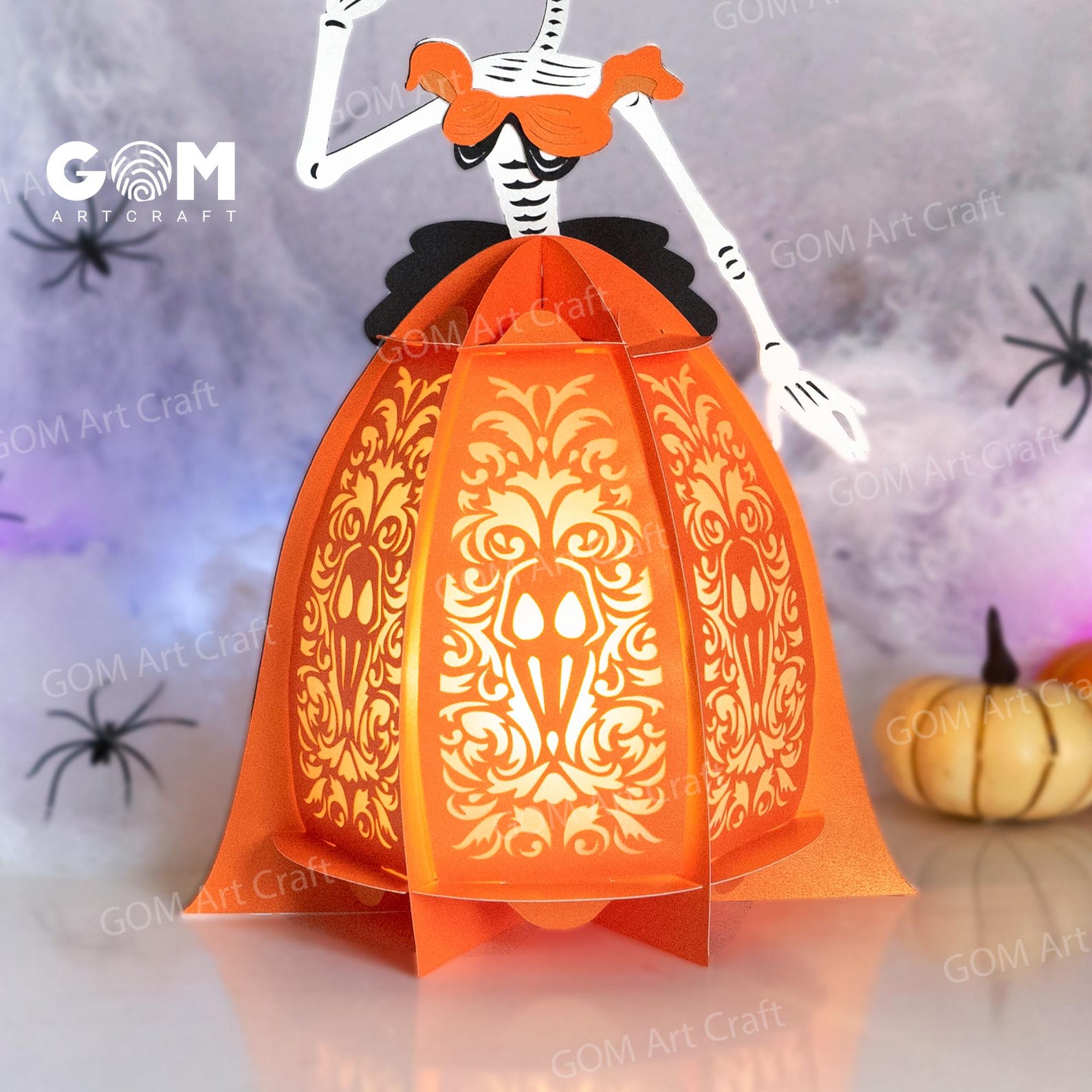 Catrina Lantern Template SVG, Day of the Dead Lantern, DIY Halloween ...
