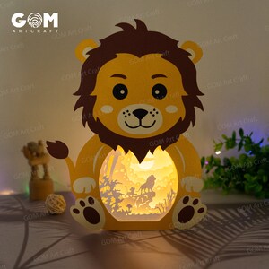 Lion Lanterns Template SVG - Animal Lantern DIY - Lanterns for Children ...
