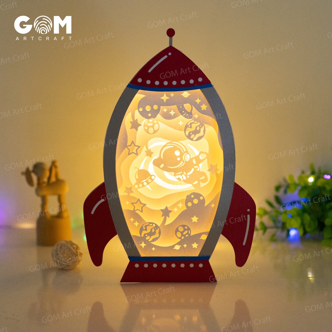 Astronaut Lantern SVG - Lanterns for Children Template - DIY Paper ...