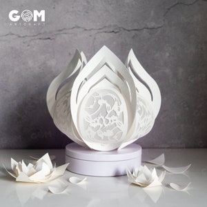 Pack 3 Lotus Lanterns SVG - Paper Lanterns Lotus and Fish - Paper ...
