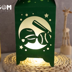 Baseball Lantern Sports Shadow Box SVG Paper Cut Light Box SVG File DIY Paper Lanterns - Etsy