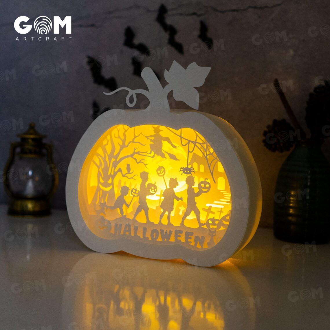 Pumpkin Shadow Box SVG - Children Are Playing Pumpkin Shadow Box ...