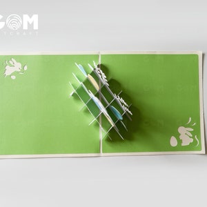 Easter Pop-up Card Template - Bunny and Eggs Pop-up Card Template ...