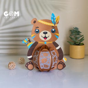 Set 3 Tier Laterne SVG - Bären-Laternen, Tiger-Laternen, Waschbär ...