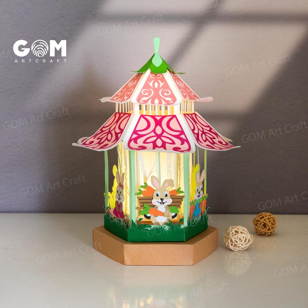 Bunny Lantern Template SVG – DIY Easter Paper Cut - Etsy