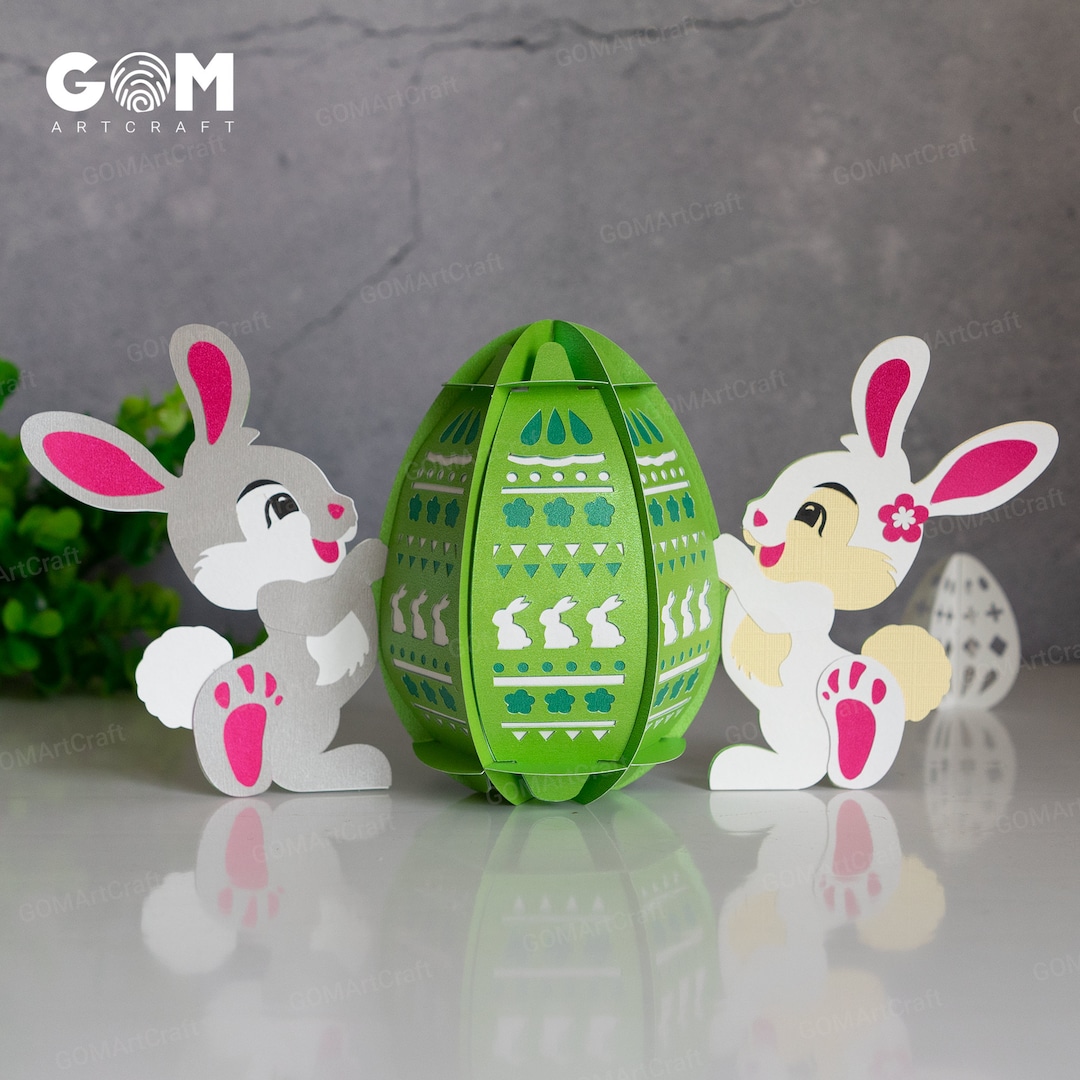 Easter Egg Lantern - Bunny Lantern SVG - Egg Lantern for Easter ...