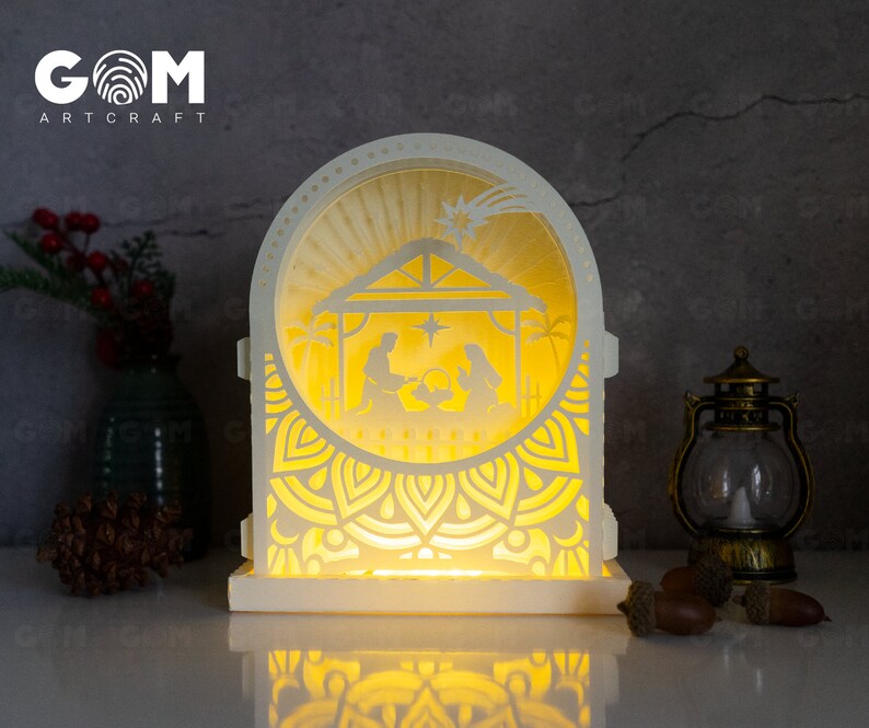 Nativity of Jesus Pop-up Card 3D - Merry Christmas Card - Paper Cutting ...
