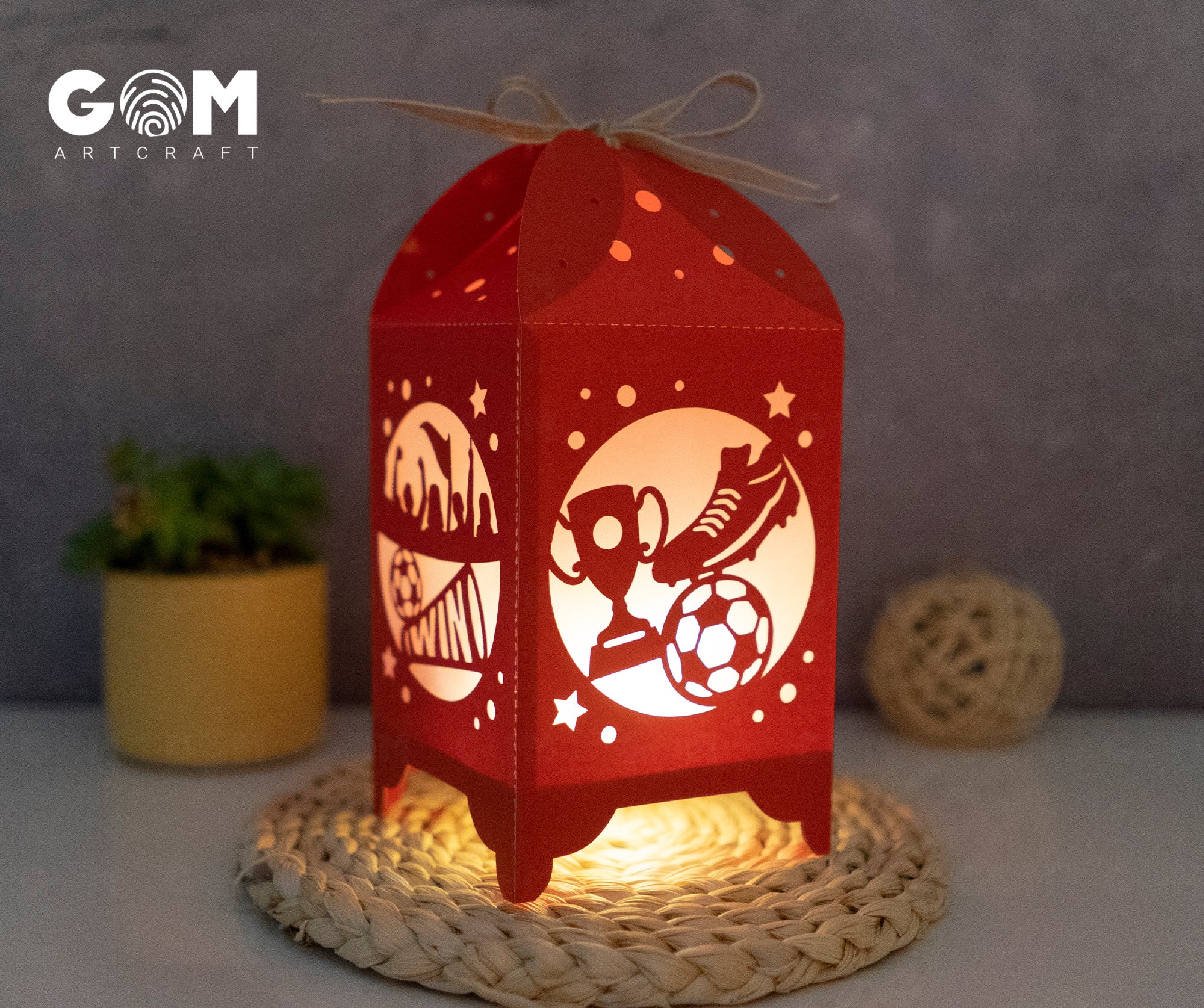 Soccer Lantern Sports Shadow Box SVG Paper Cut Light Box - Etsy Canada