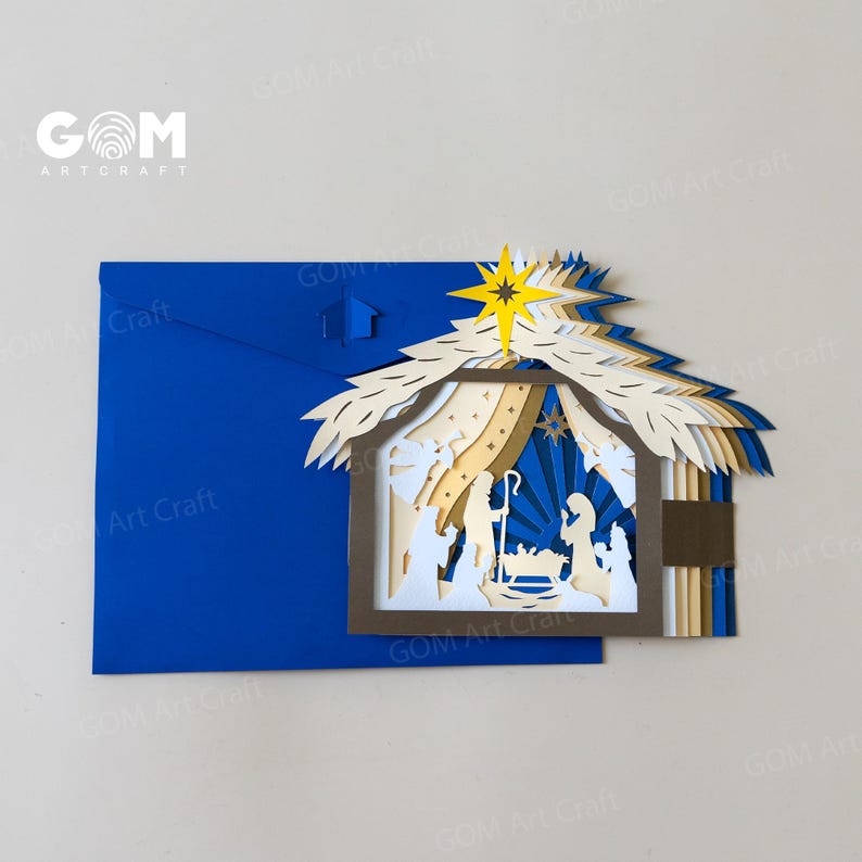 Nativity Scene Pop-up Card 3D: Christmas Papercut SVG (digital Download ...