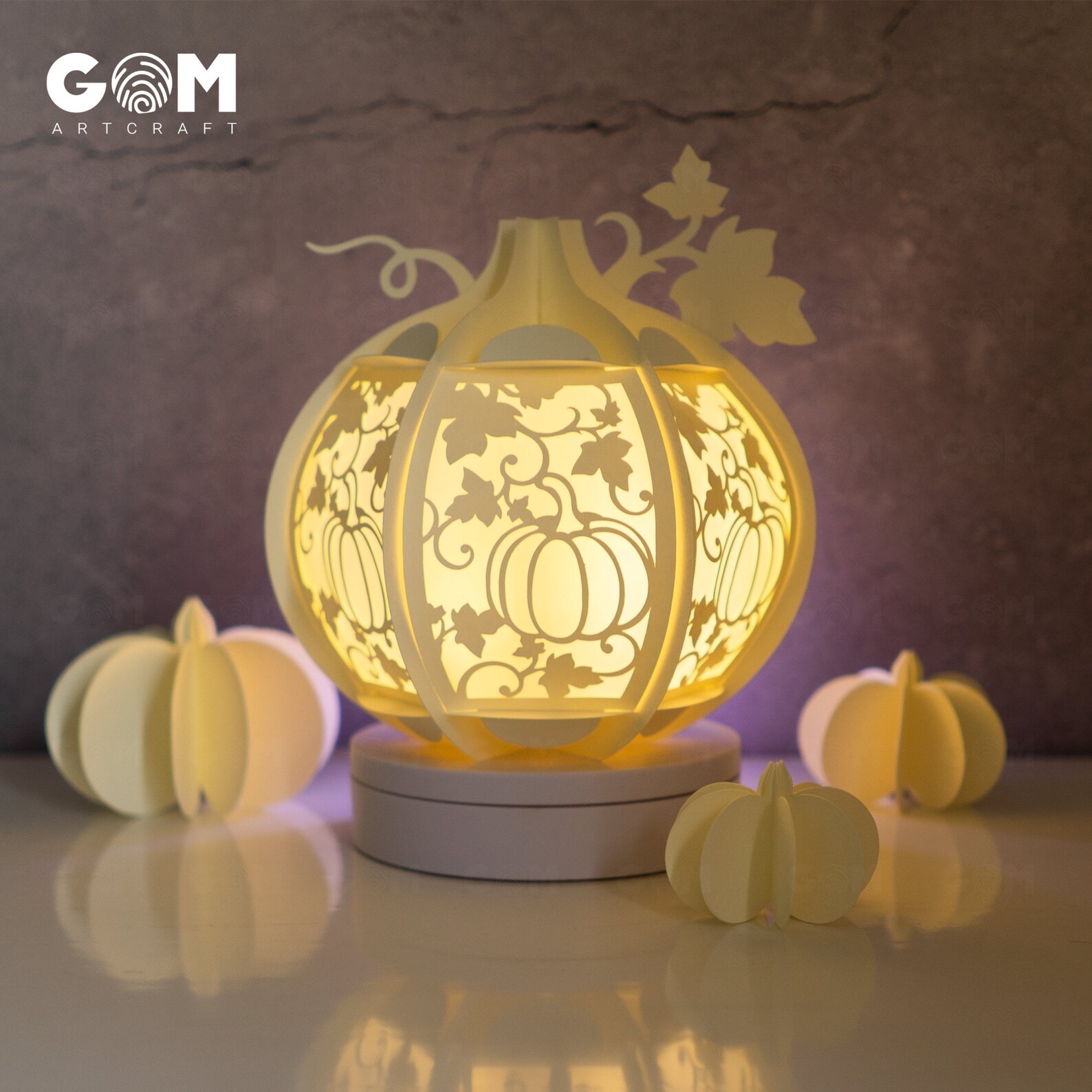 Pumpkin Lantern SVG Halloween Lantern Template Happy Halloween Paper ...