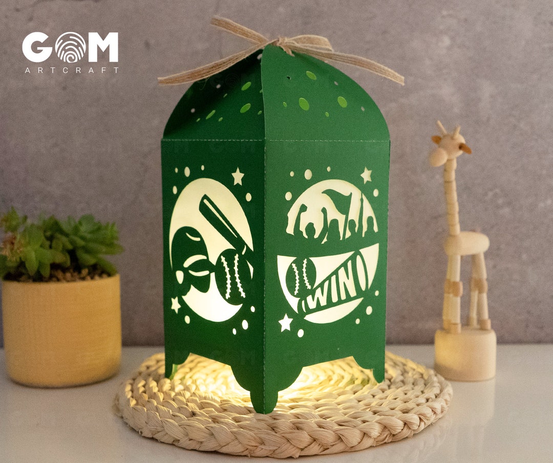 Baseball Lantern Sports Shadow Box SVG Paper Cut Light Box SVG File DIY Paper Lanterns - Etsy