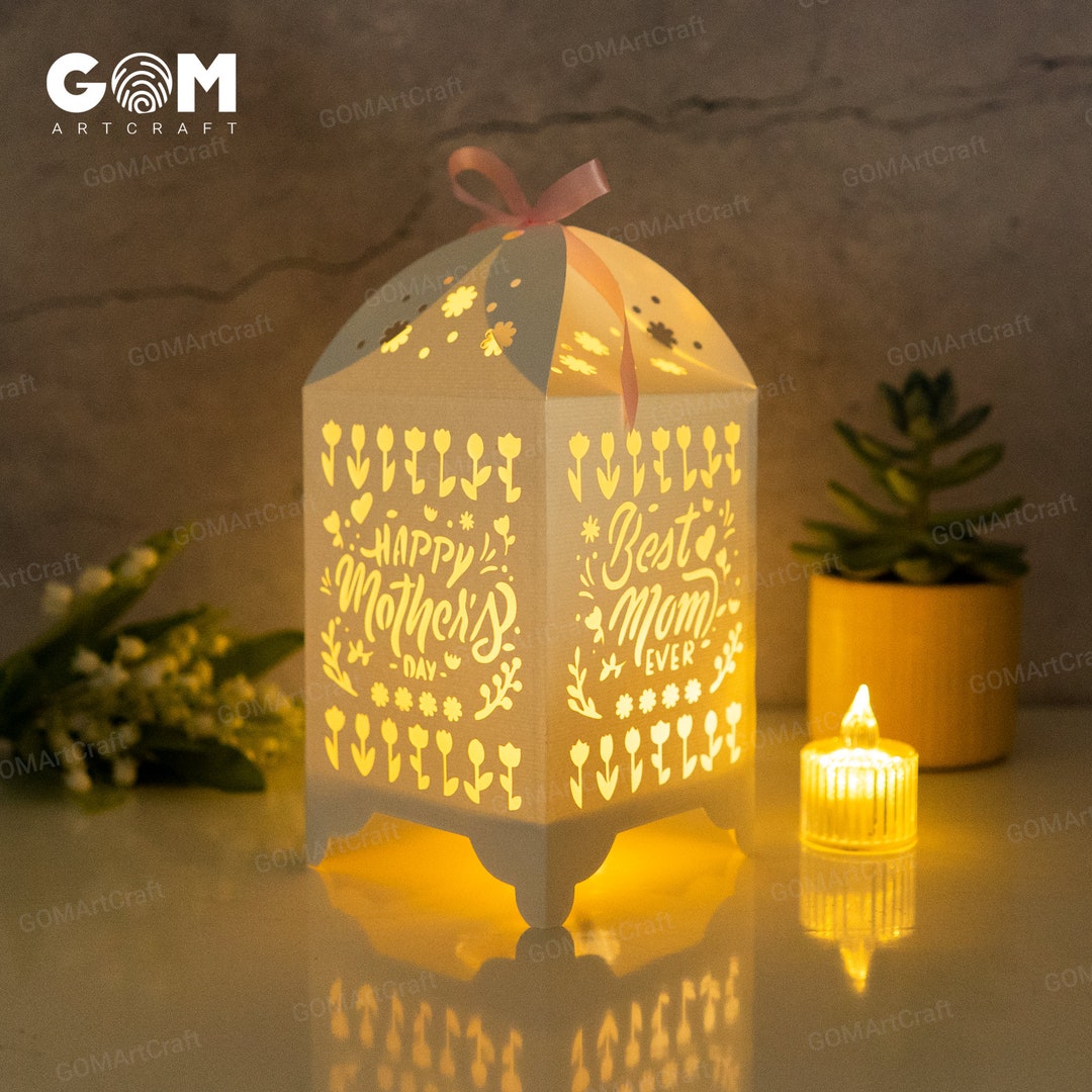 Best Mom Ever Lantern SVG - Lantern Flower SVG File - DIY Paper ...