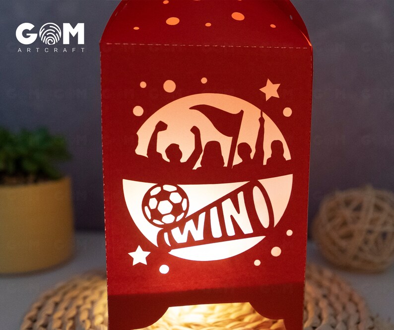 Soccer Lantern Sports Shadow Box SVG Paper Cut Light Box - Etsy