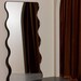 Full Length Wavy Mirror – Large Asymmetrical Wood Frame, Floor or Wall ...