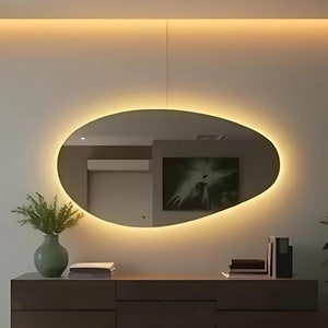 Asymmetrical Led Mirror for Bathroom - Water Drop Led Light Wall ...