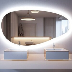Asymmetrical Led Mirror for Bathroom - Water Drop Led Light Wall ...