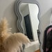 Floor Wavy Full Length Mirror Curvy Full Body Mirror Asymmetrical Large ...