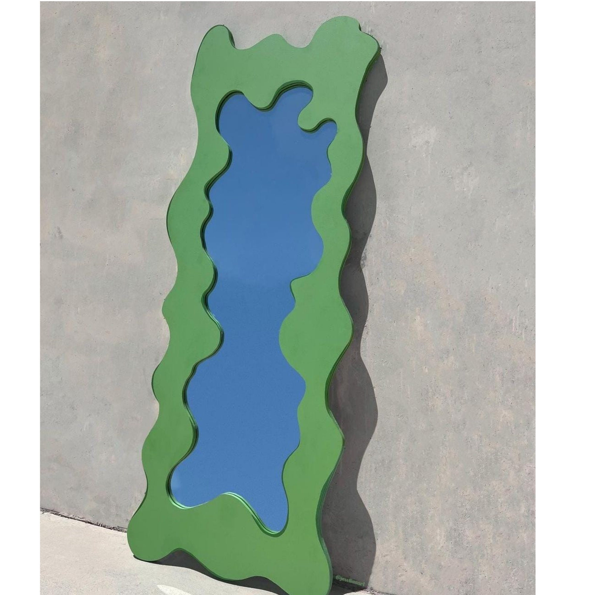 Wavy Floor Tall Asymmetrical Mirror Curvy Full Length Arch - Etsy