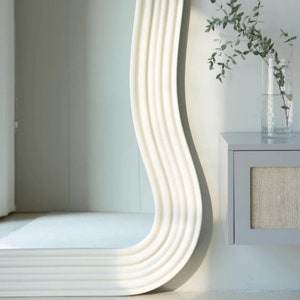 Full Length Wavy Mirror - Floor Wave Mirror - Long Irregular Mirror ...