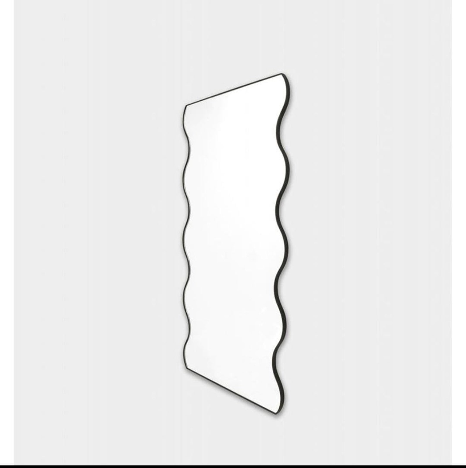 Floor Long Wavy Mirror - Full Length Asymmetrical Large Mirror ...