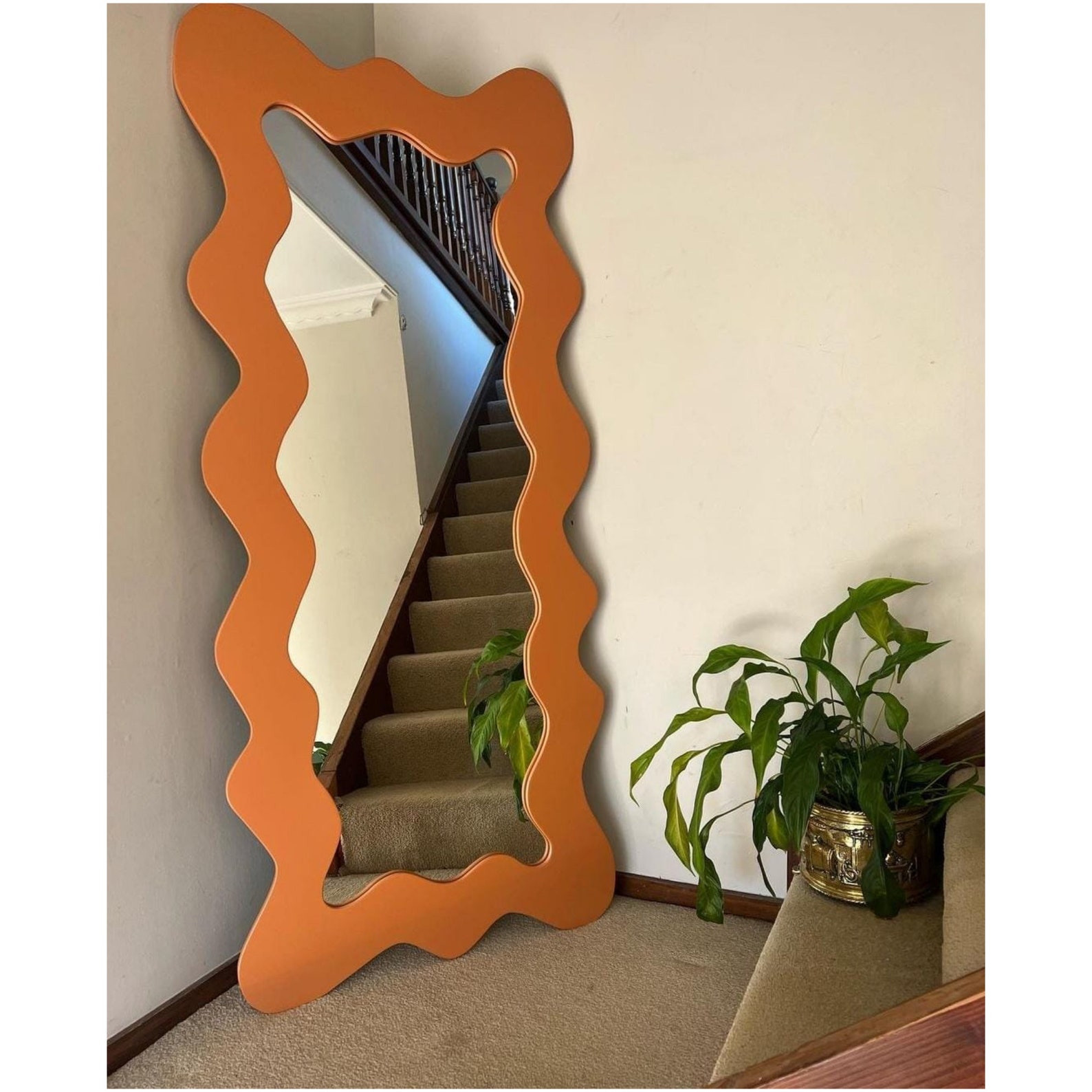 Curvy Full Length Arch Mirror Irregular Tall Mirror Full Length Mirror ...