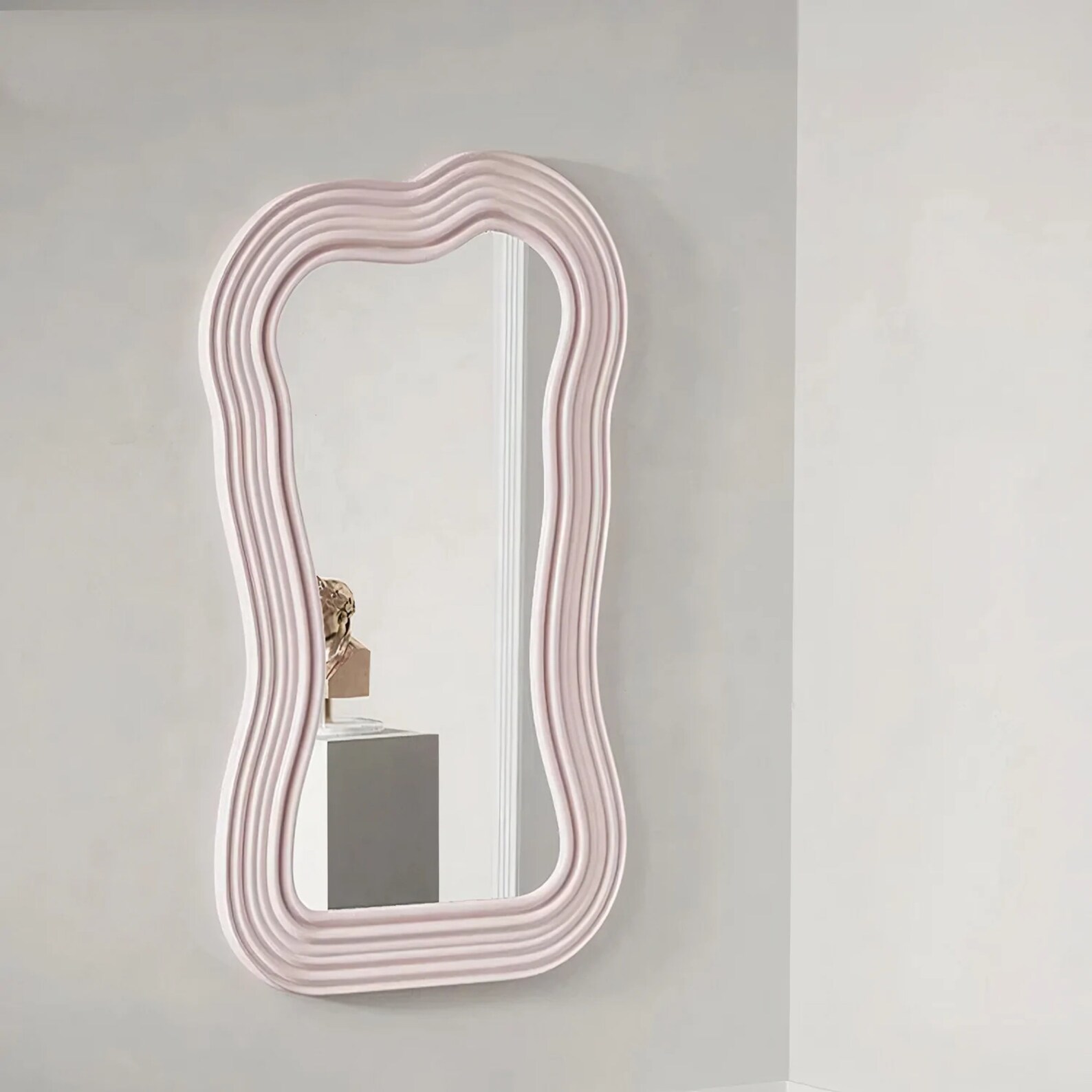 Full Length Wavy Mirror Floor Wave Mirror Long Irregular - Etsy UK