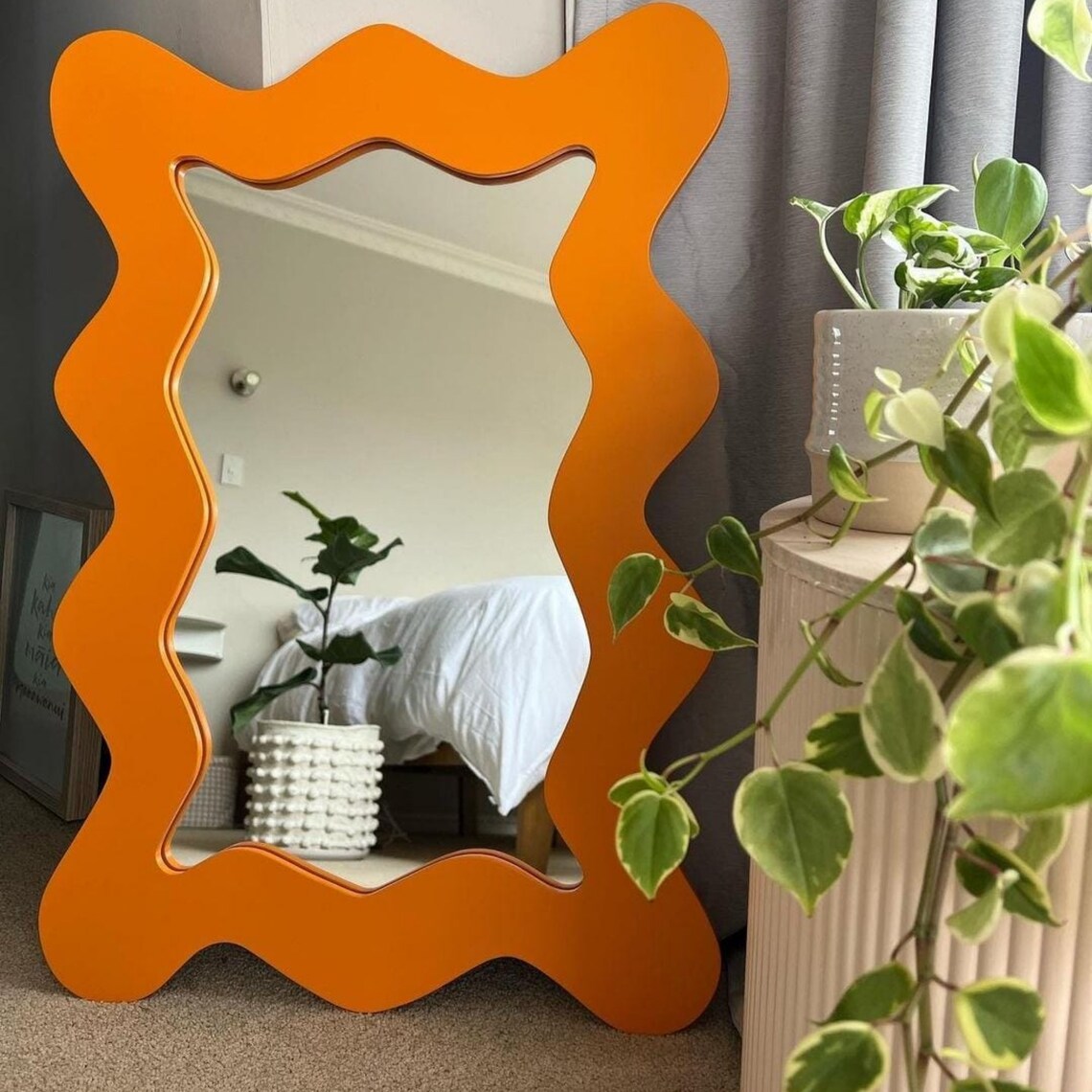 Curvy Full Length Arch Mirror Irregular Tall Mirror Full Length Mirror ...