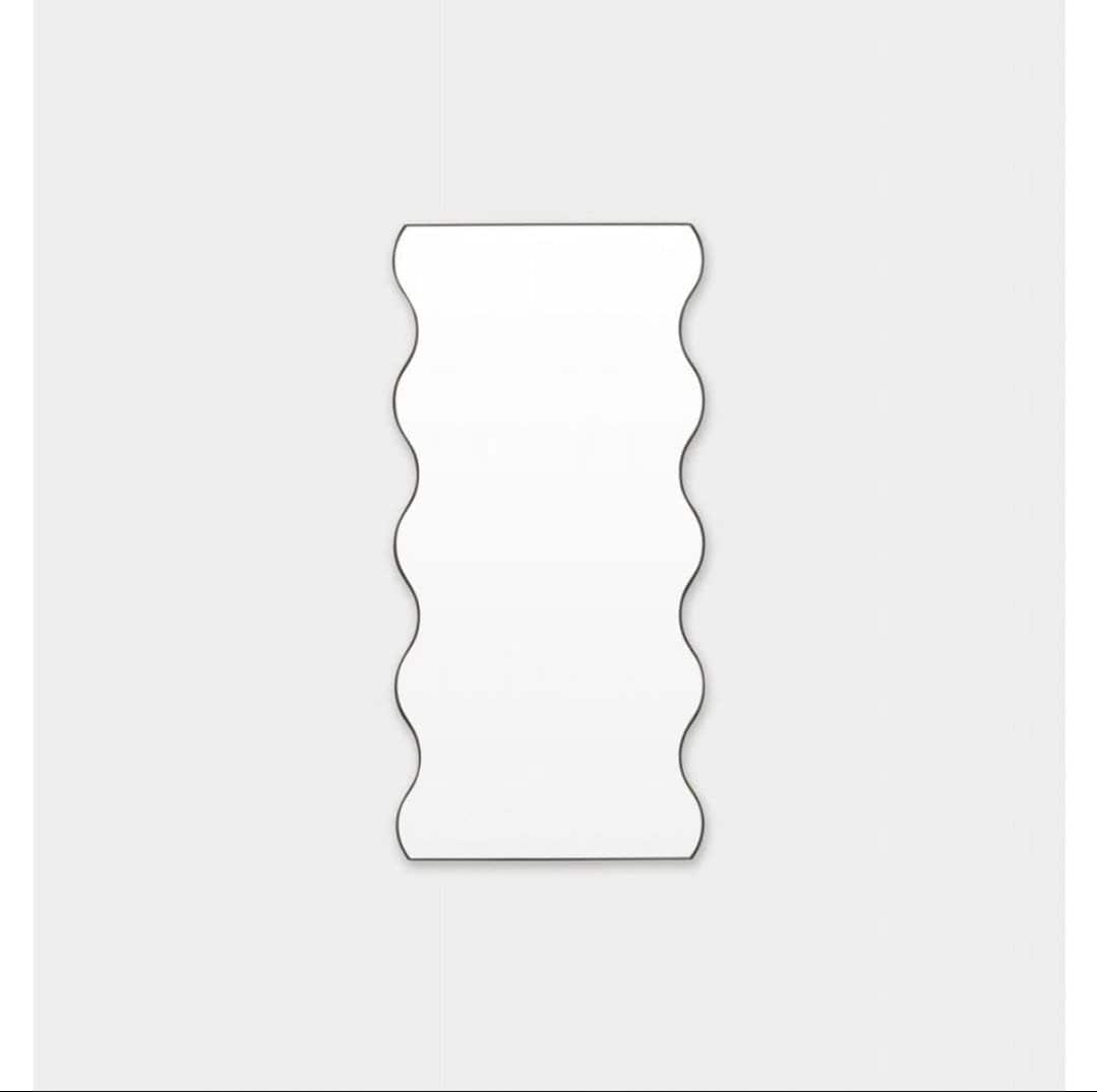 Floor Long Wavy Mirror - Full Length Asymmetrical Large Mirror ...