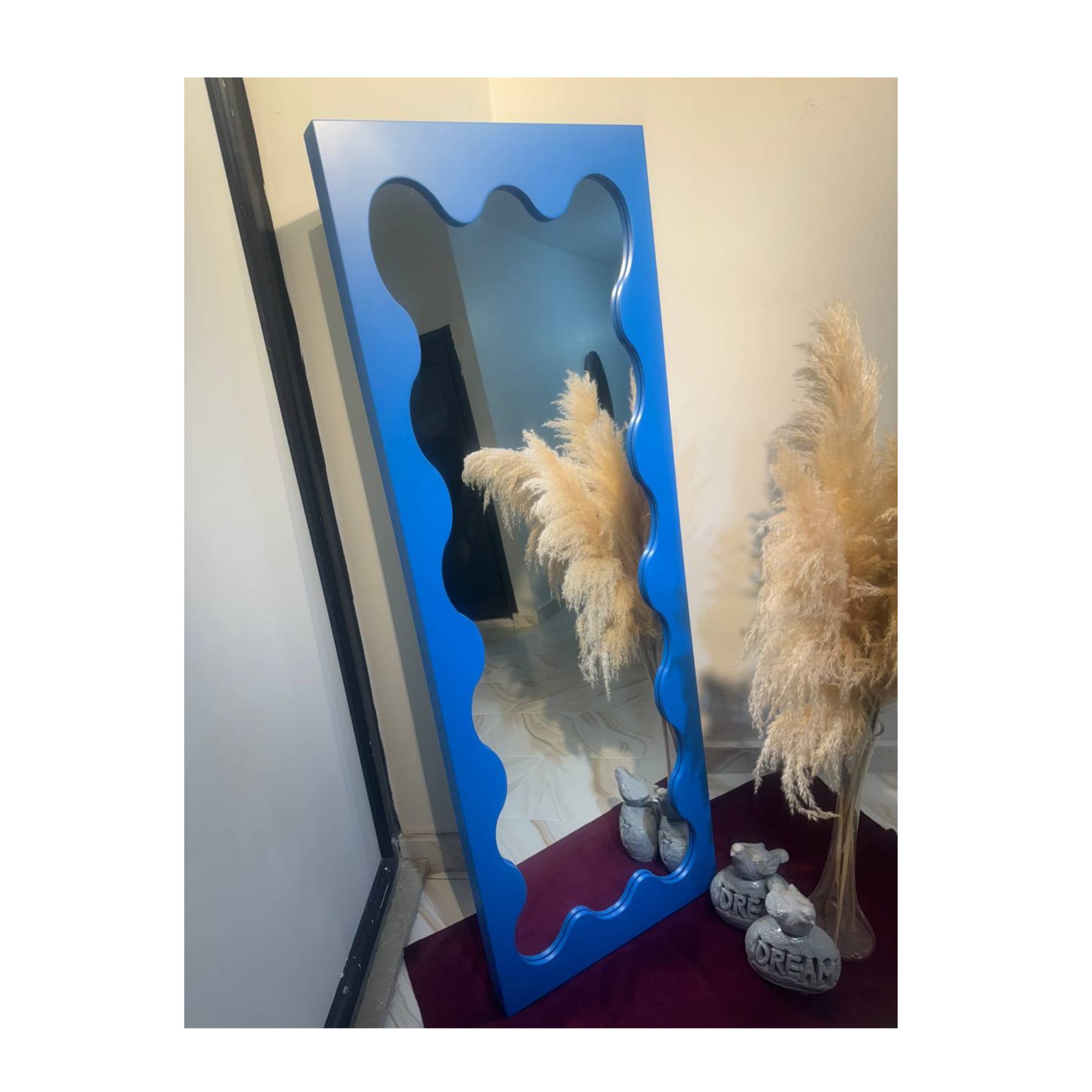 Full Length Wavy Mirror - Floor Wave Mirror - Long Irregular Mirror ...