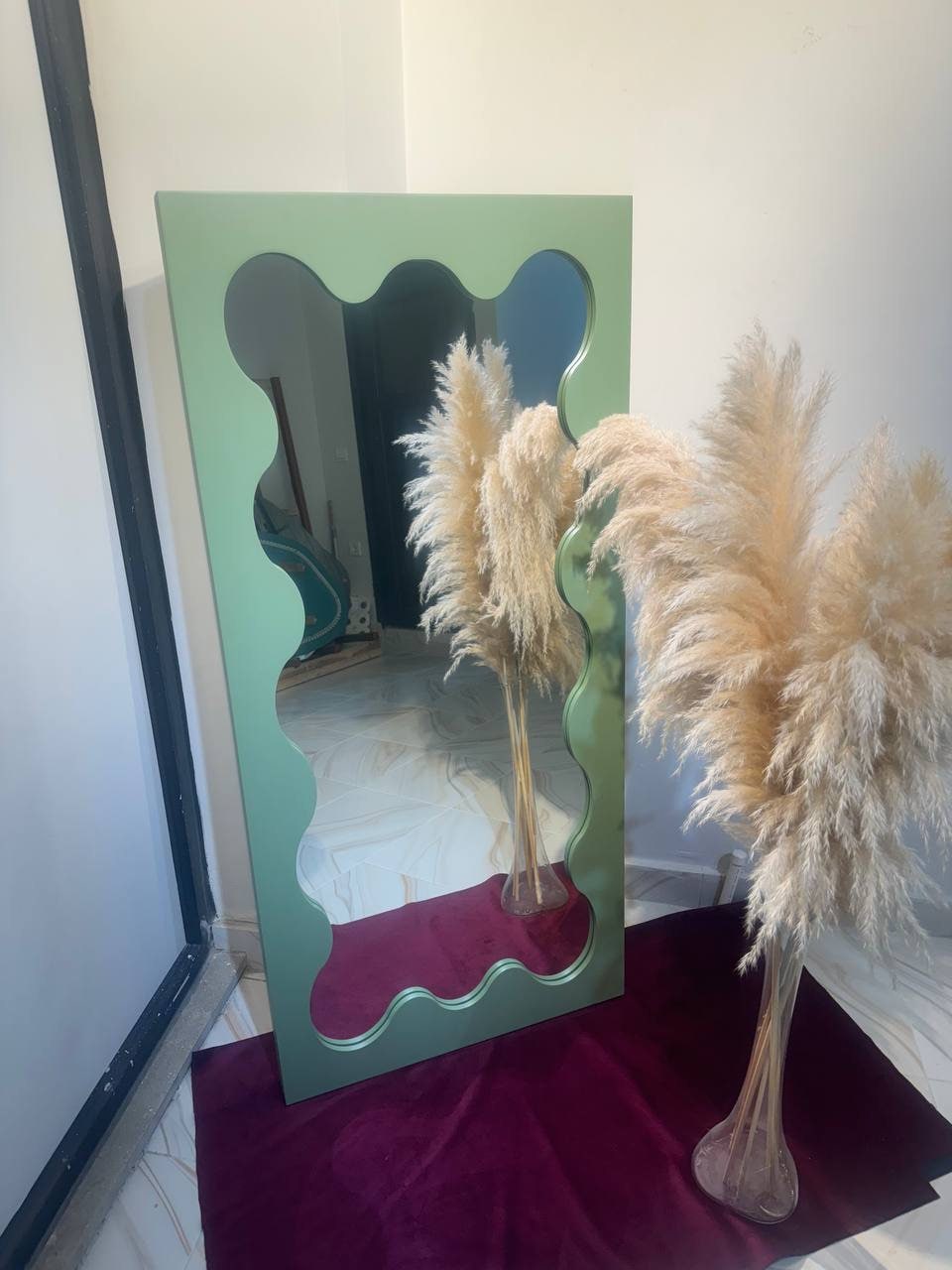 Full Length Wavy Mirror – Tall Asymmetrical Floor Mirror - Etsy