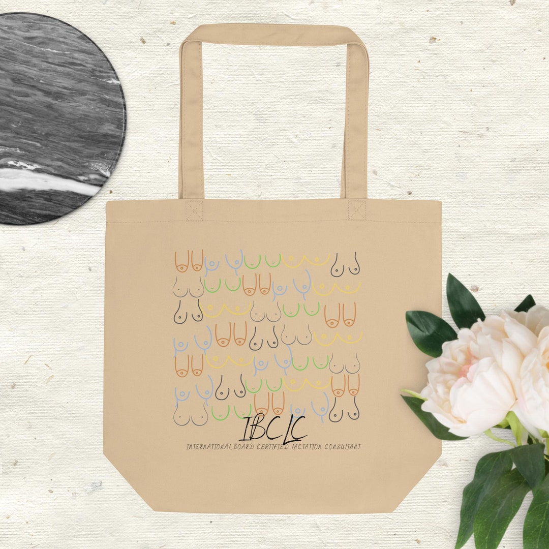 Eco Tote Bag Boobie Design IBCLC Gift Present for Lactation - Etsy